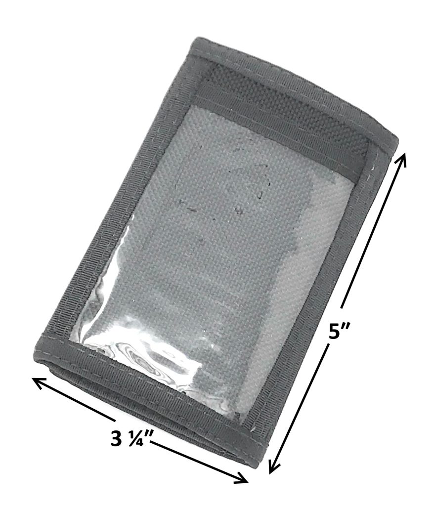 Trifold Black Ballistic Nylon Inside / Outside Window Wallet. Made in ...